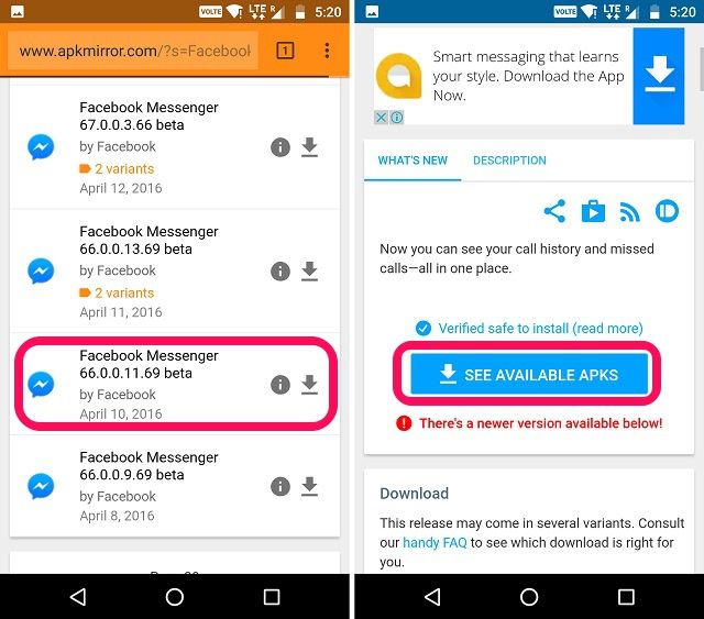 How to Install Old Versions of Android Apps | Beebom
