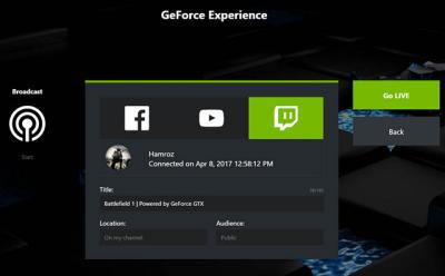 How To Record And Stream Gameplay Using GeForce Experience