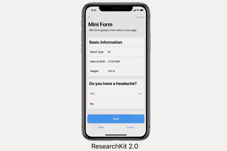 Apple's ResearchKit 2 in iOS 12 Brings New UI, Speech and Vision Tests