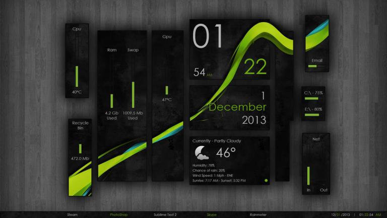 20 Gorgeous Rainmeter Skins You Should Use in 2025 | Beebom