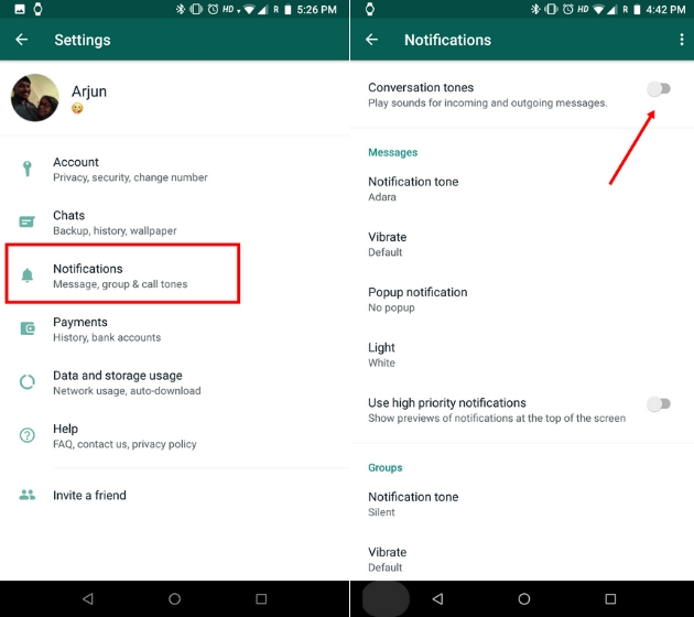How to Customize Whatsapp Notification (Guide) | Beebom
