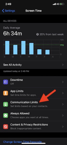 How to Set Up Communication Limits on iPhone and iPad | Beebom