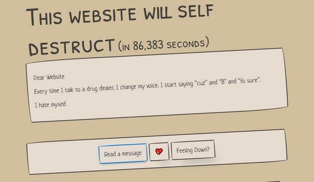 "This Website Will Self Destruct" If You Do Not Post Any Messages for ...