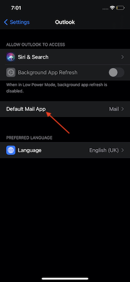 How to Set Outlook As Default Mail App in iOS 14 on iPhone | Beebom