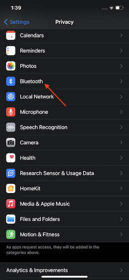 How to Manage Third Party App Access to Bluetooth on iPhone | Beebom