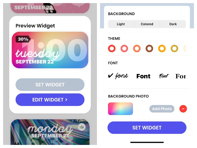 This App Lets You Add Colorful Date & Time Widgets on iPhone