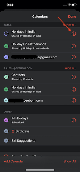 How to Add or Remove Calendars on iPhone and iPad | Beebom