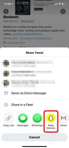 How to Share Tweets on Snapchat on iPhone and Android | Beebom