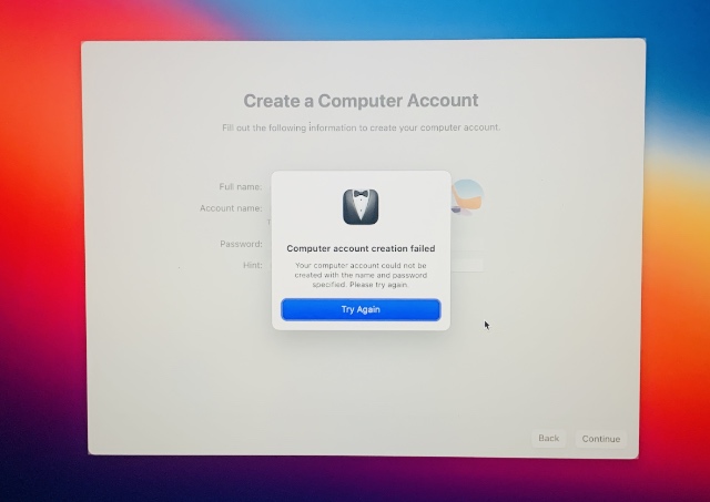 How to Fix 'Computer Account Creation Failed' Error in M1 Mac | Beebom