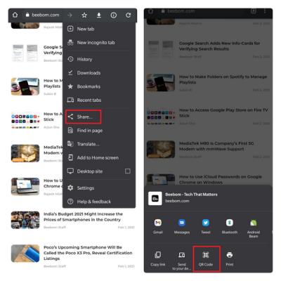 How to Create QR Codes for URLs Using Google Chrome | Beebom