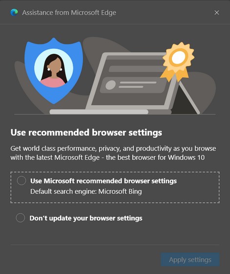 How to Disable "Use Recommended Browser Settings" Prompt in Microsoft Edge | Beebom