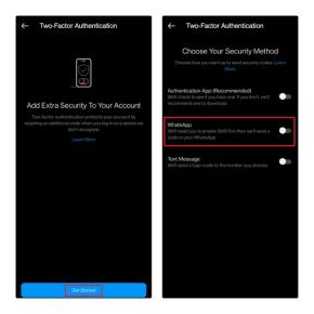 How to Use WhatsApp for Two-Factor Authentication (2FA) on Instagram ...