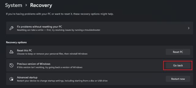 How to Roll Back to Windows 10 From Windows 11 [Guide] | Beebom