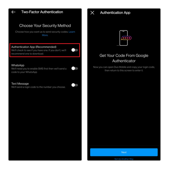 How to Use WhatsApp for Two-Factor Authentication (2FA) on Instagram ...