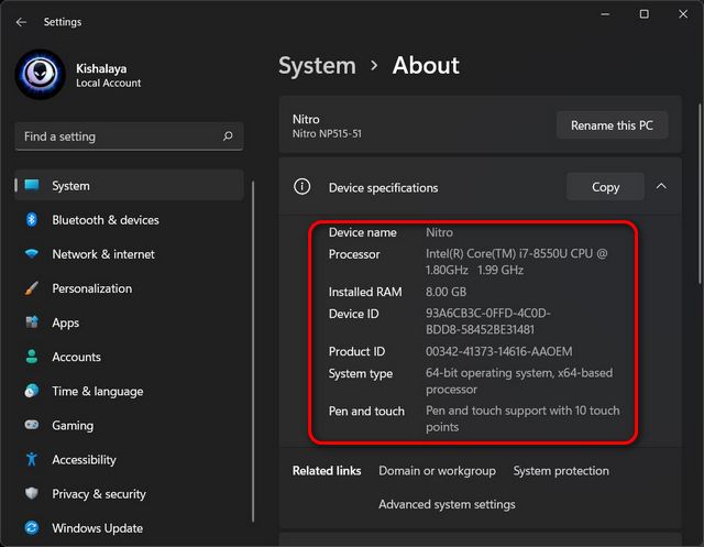 How to Check Hardware Specs of Windows 11 PC [8 Methods] | Beebom