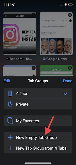 How to Use Tab Groups in Safari on iOS 15, iPadOS 15 | Beebom