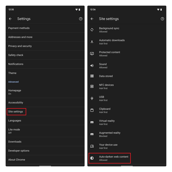 How to Enable/ Disable Dark Theme on a Per-Site Basis in Google Chrome ...
