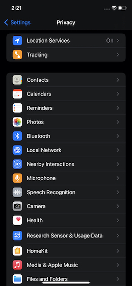 How to Manage Privacy on Per-App Basis on iPhone (2022) | Beebom