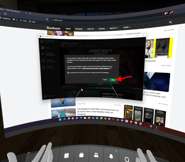How to Play Minecraft VR on Oculus Quest 2 2 (2022) | Beebom