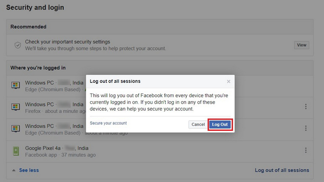 How to Log out of Facebook on All Devices in 2022 (Guide) | Beebom