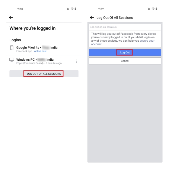How to Log out of Facebook on All Devices in 2022 (Guide) | Beebom