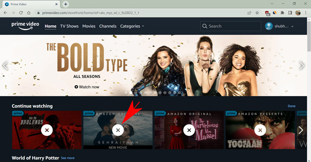 How to Remove Videos from Continue Watching on Prime Video | Beebom
