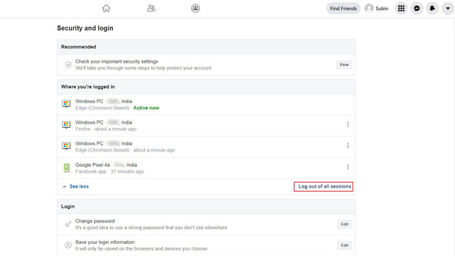 How to Log out of Facebook on All Devices in 2022 (Guide) | Beebom