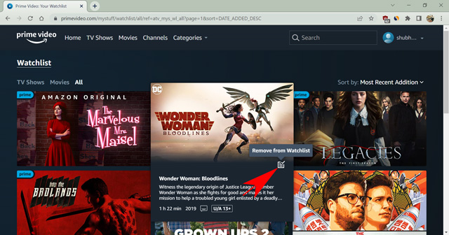 How to Remove Videos from Continue Watching on Prime Video | Beebom