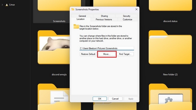 How to Change Screenshot Folder Location in Windows 11 (2022) | Beebom