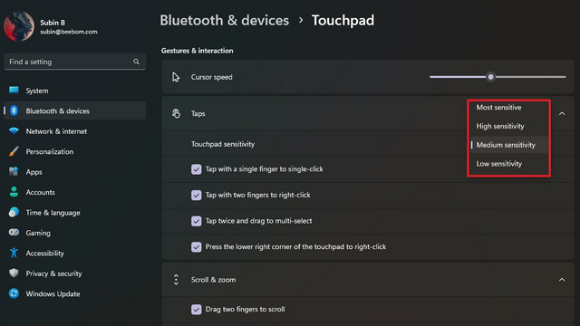 How to Customize Touchpad Gestures in Windows 11 (2022) | Beebom