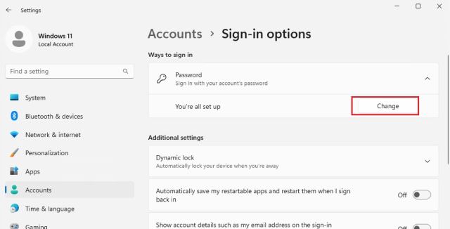 How to Change Your Password in Windows 11 (8 Methods) | Beebom