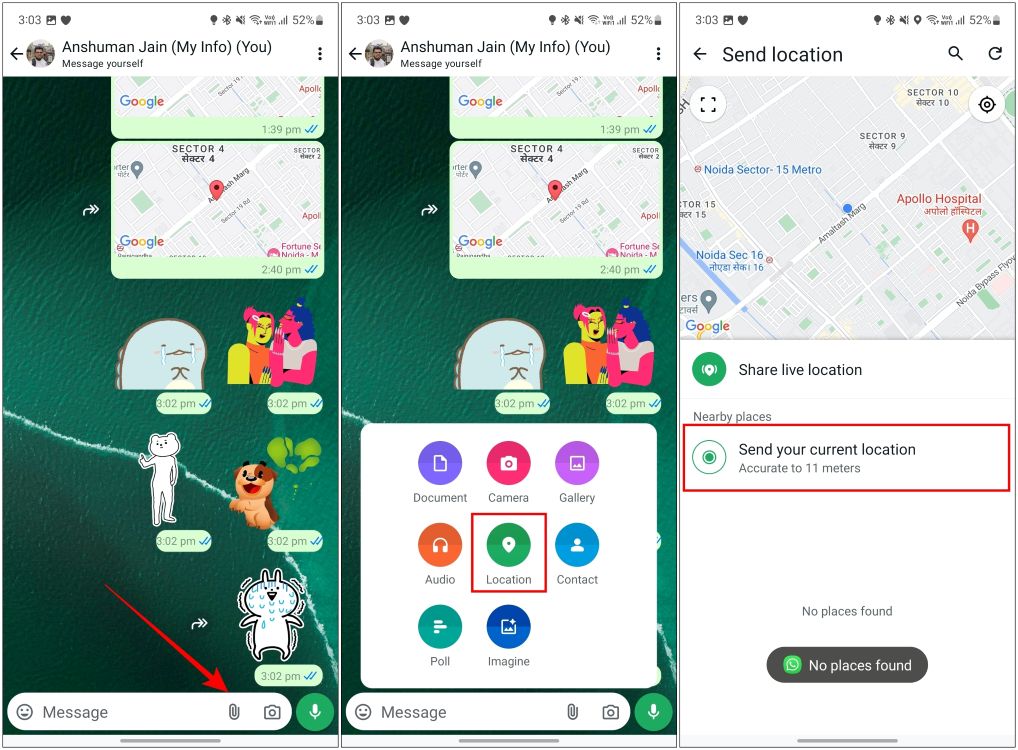 How to Share Location on WhatsApp | Beebom