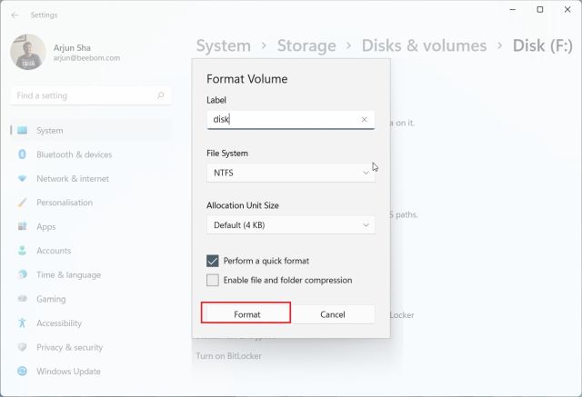 How to Format a Hard Drive or SSD in Windows 11 (4 Methods) | Beebom