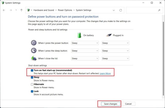 How to Enable or Disable Fast Startup on Windows 11 | Beebom