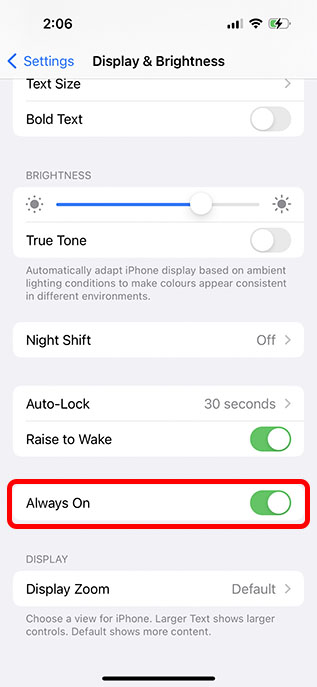 How to Enable/Disable Always on Display in iPhone 14 Pro