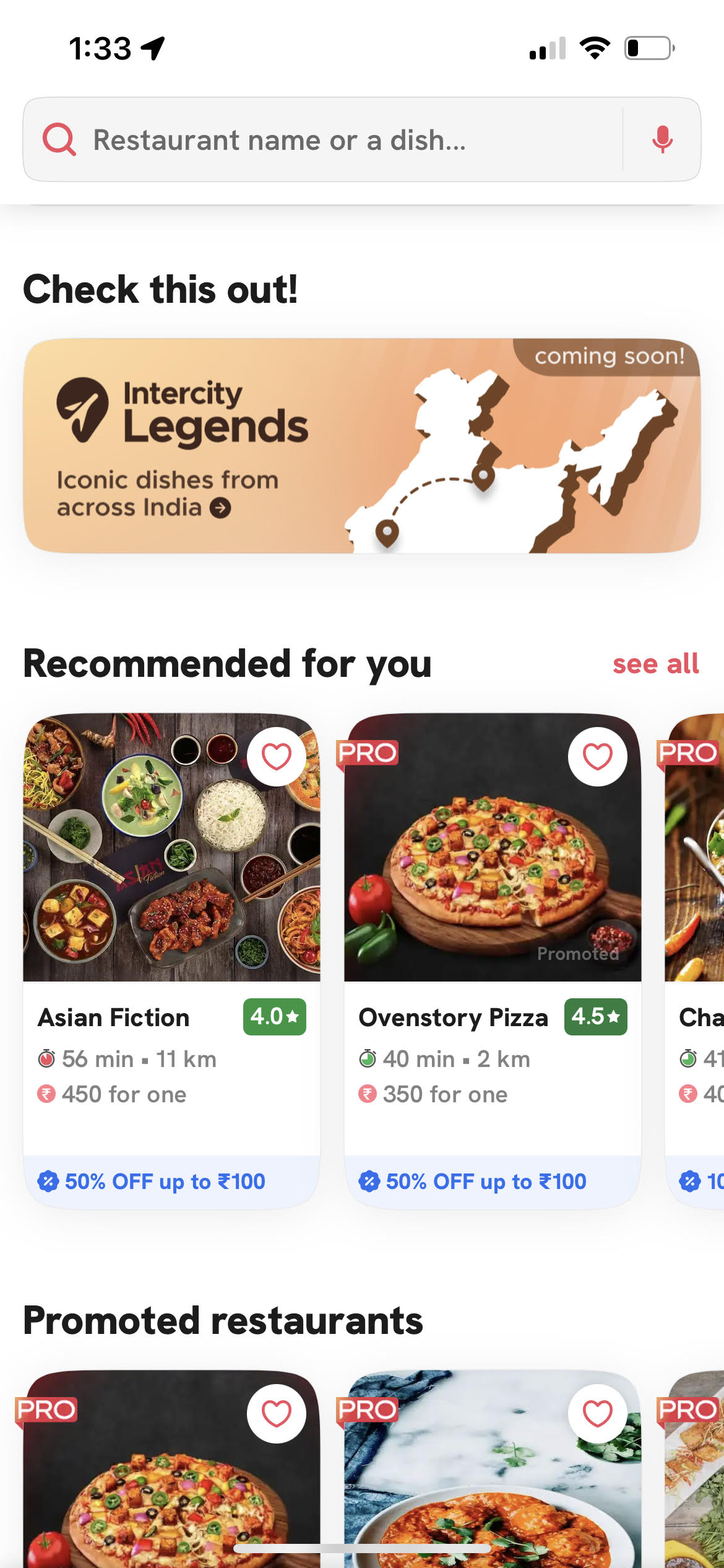 Zomato's Intercity Legends for Food from Other Cities Now Live | Beebom