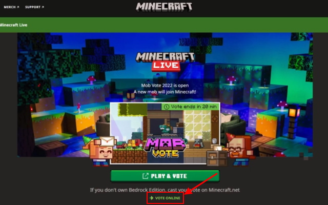 [UPDATE: Winner] How to Vote in Minecraft Mob Vote 2022 | Beebom