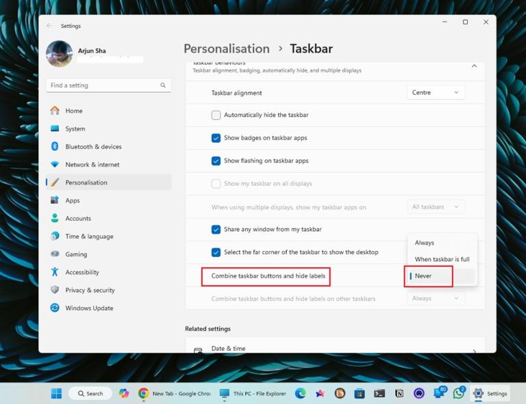How to Customize the Taskbar in Windows 11 | Beebom