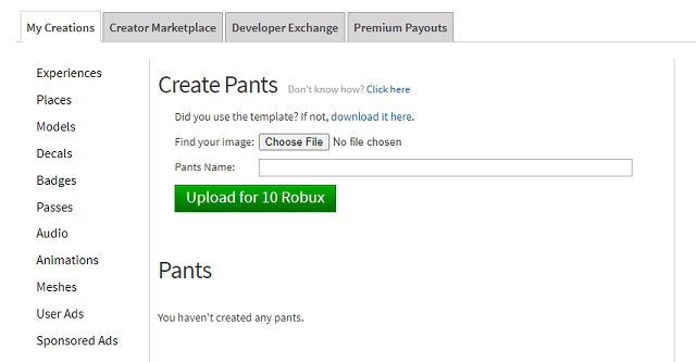 Roblox Pants Template: How to Make Custom Roblox Pants | Beebom