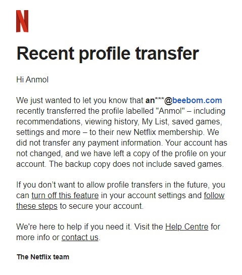 How to Transfer Your Netflix Profile to Another Account | Beebom