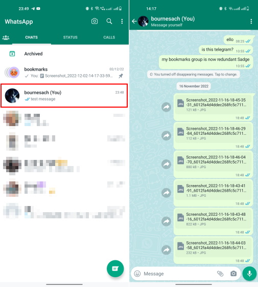 How to Message Yourself on WhatsApp in 2022 (2 Ways) | Beebom