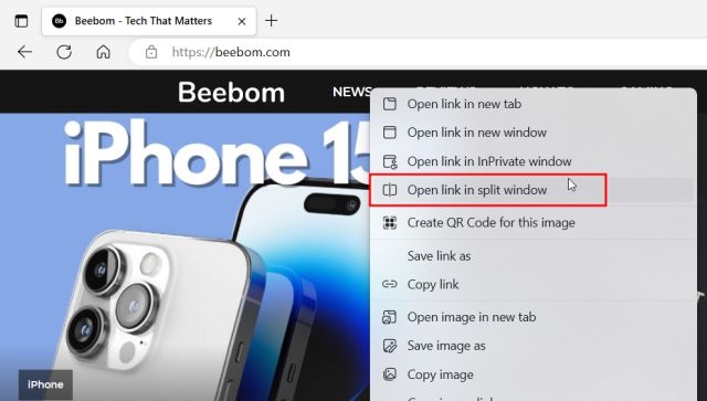 How to Enable and Use Split Screen in Microsoft Edge | Beebom