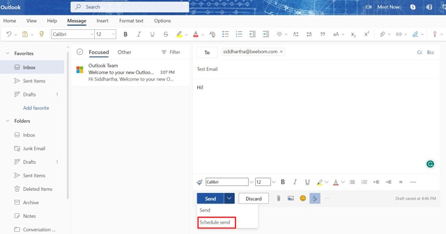 How to Schedule an Email in Outlook (2024 Guide) | Beebom