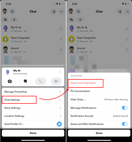 How to Get Rid of Snapchat "My AI" Bot from Chat Feed | Beebom