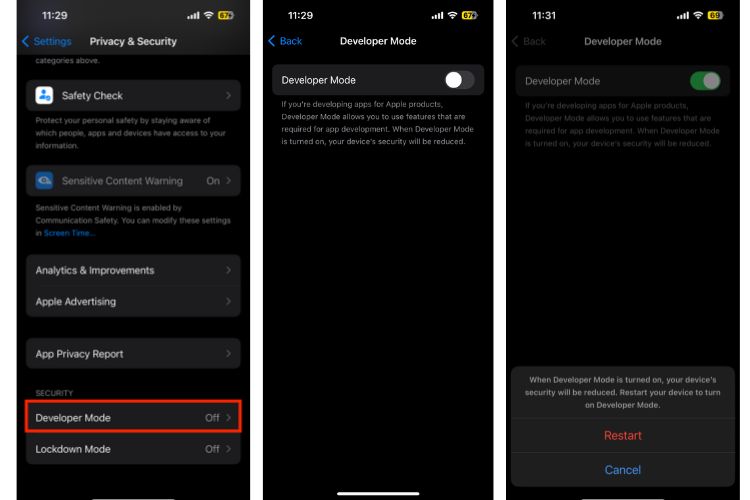 How to Enable Developer Mode on iPhone (2024) | Beebom