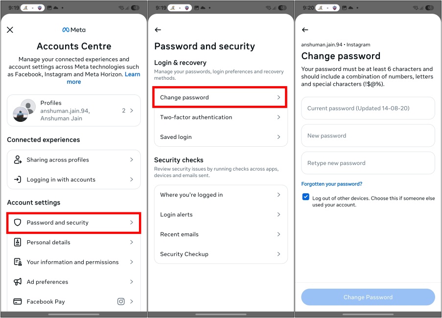 How to Change or Reset Your Instagram Password | Beebom