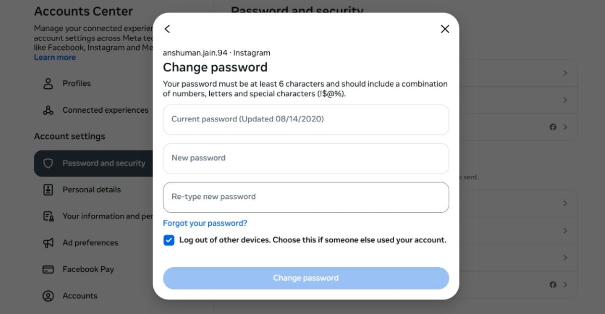 How to Change or Reset Your Instagram Password | Beebom