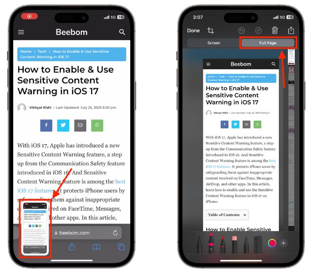 How To Take A Scrolling Screenshot On Iphone 2024 Beebom