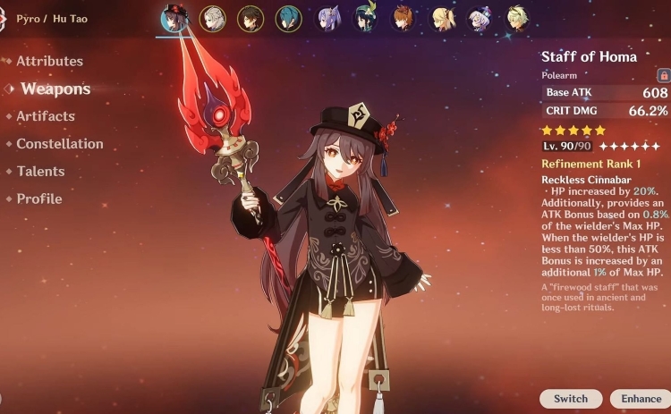 Hu Tao Genshin Impact: Best Builds, Weapons, Artifacts & More | Beebom