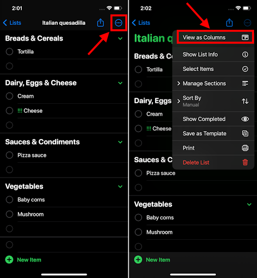 How to Make Grocery List in iOS 17 Reminders App on iPhone | Beebom